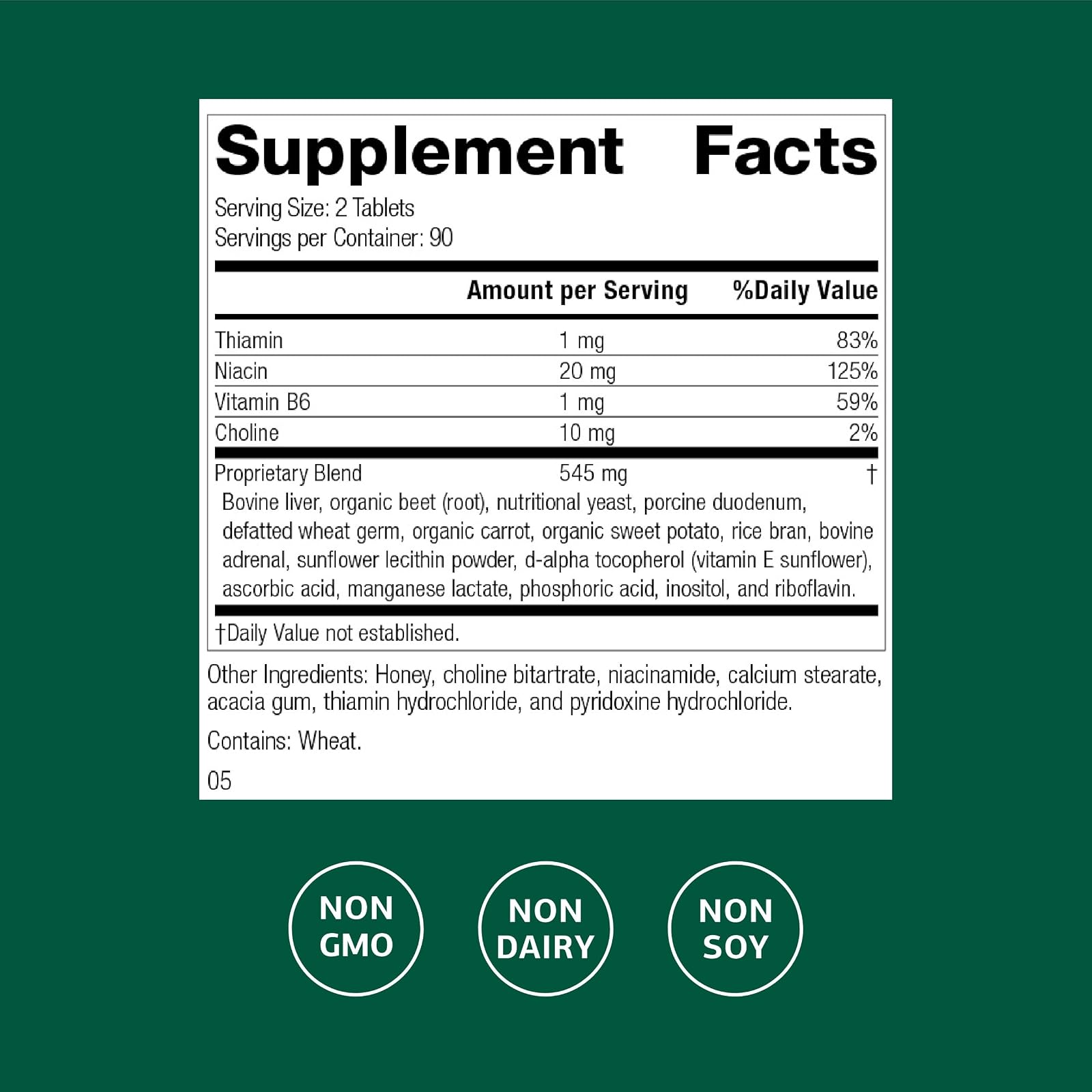 Standard Process vitamin b complex tablets