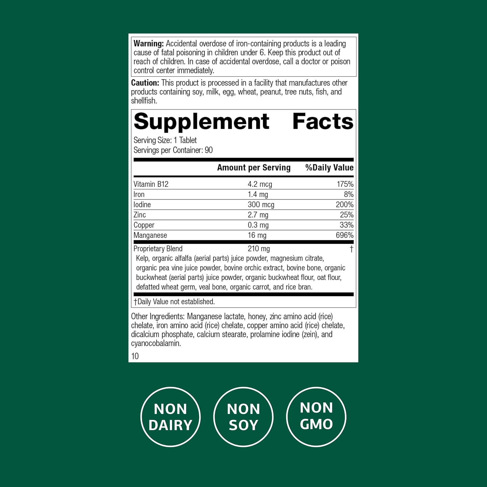 Standard Process vitamin B complex tablets