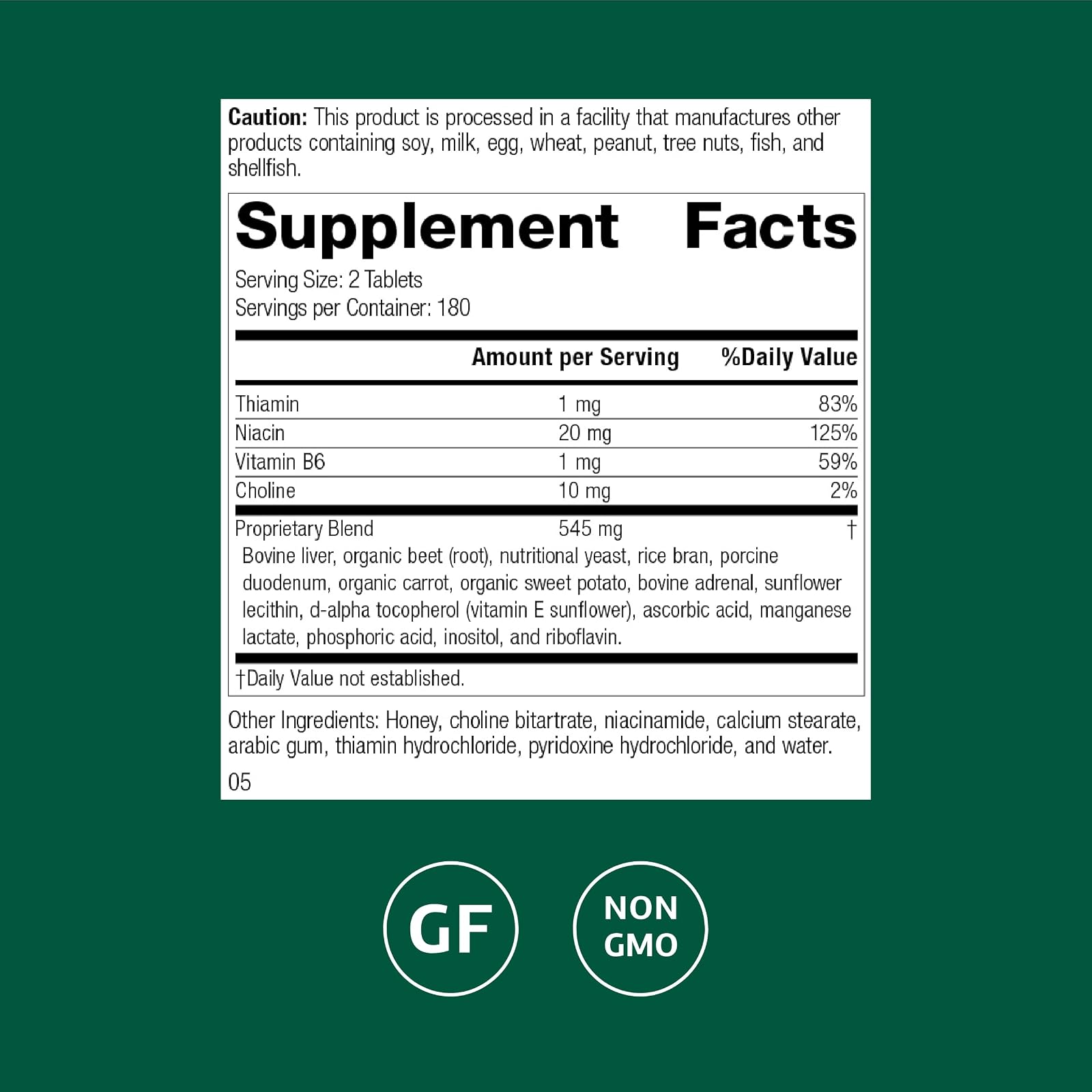 Standard Process vitamin b complex tablets