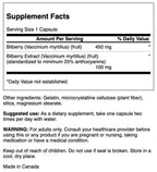 Standardized bilberry extract for eye health