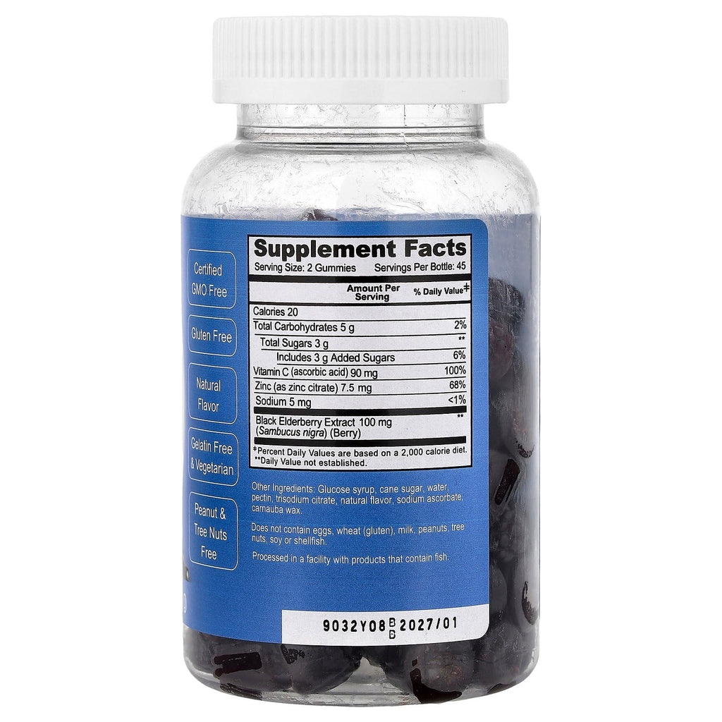 Standardized elderberry with Vitamin C and Zinc