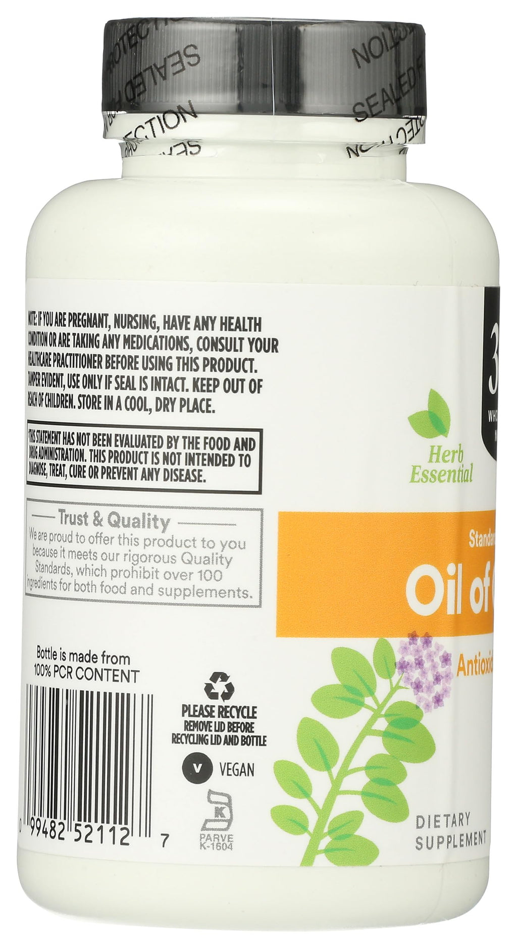 standardized formula oregano supplement