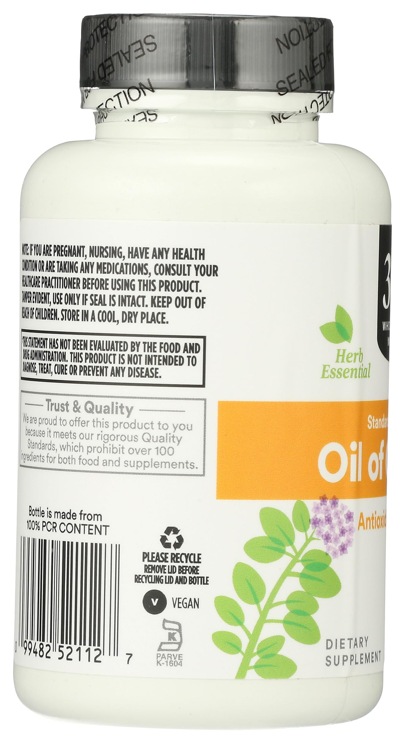 standardized formula oregano supplement