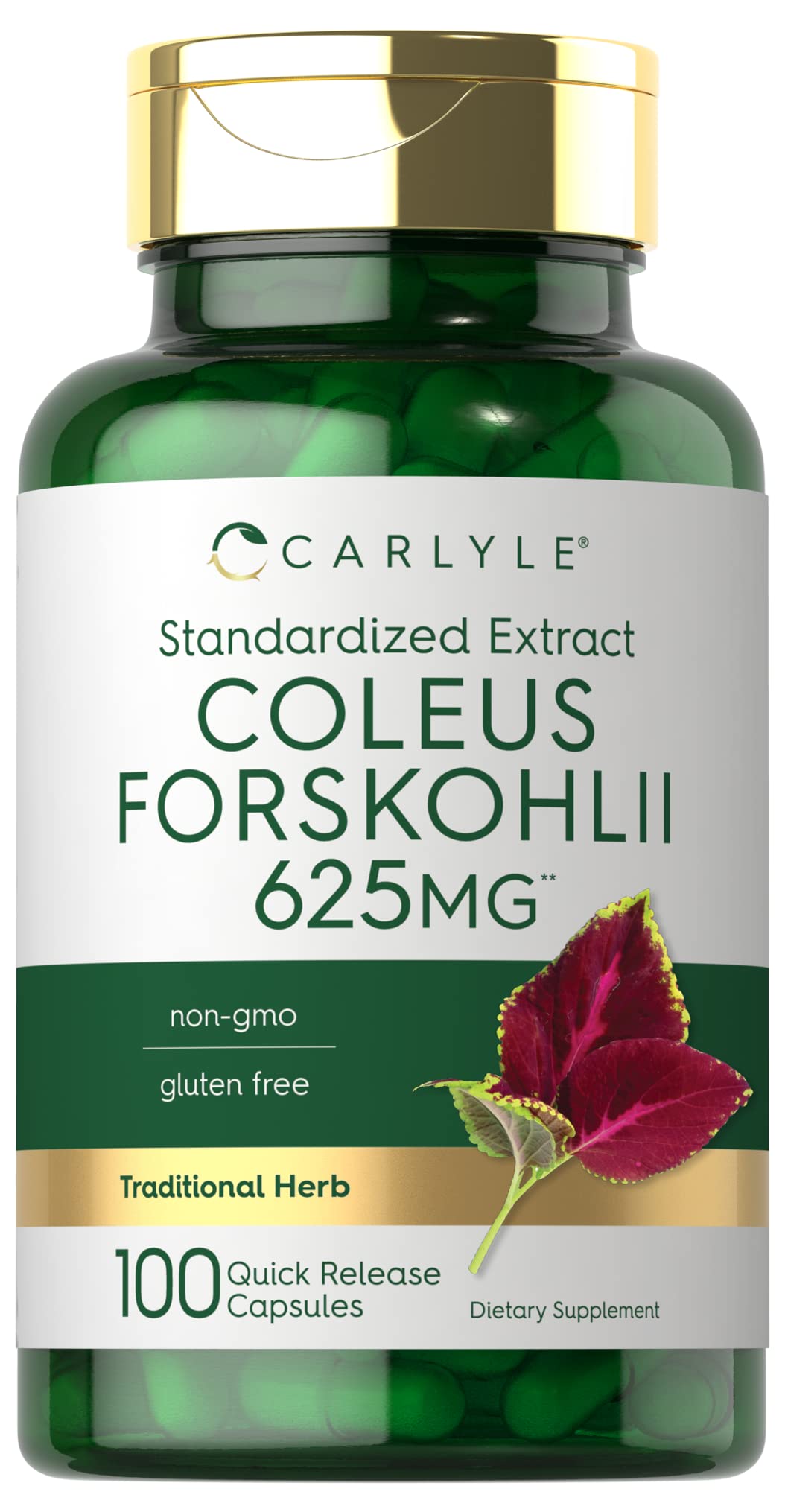 Standardized forskolin extract for optimal health