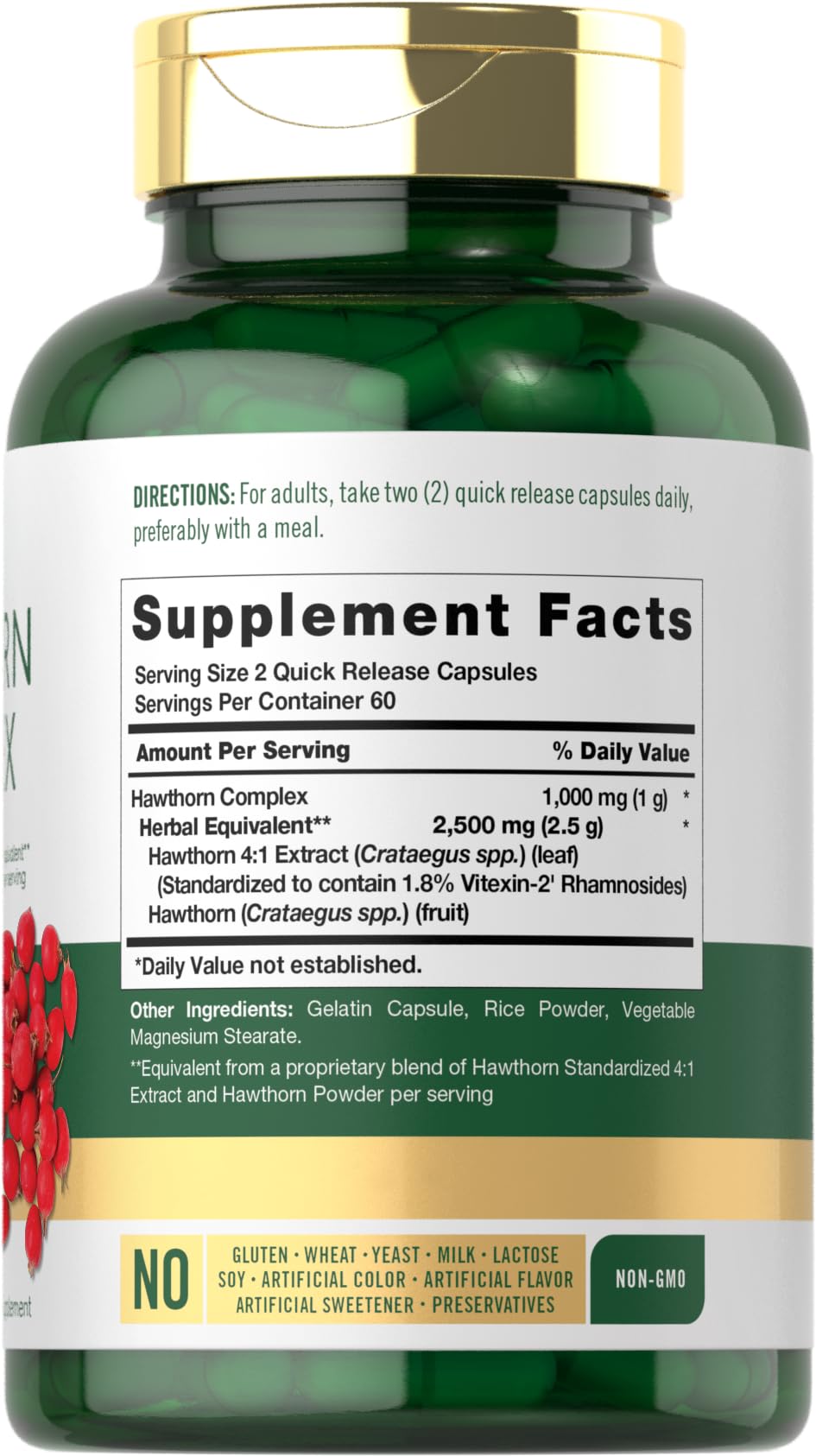 standardized herbal hawthorn extract