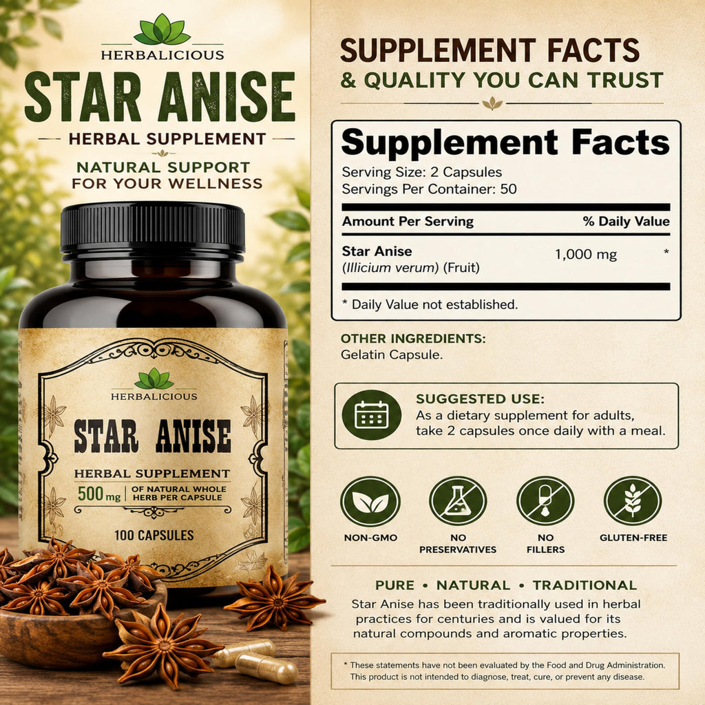 star anise capsules with natural ingredients