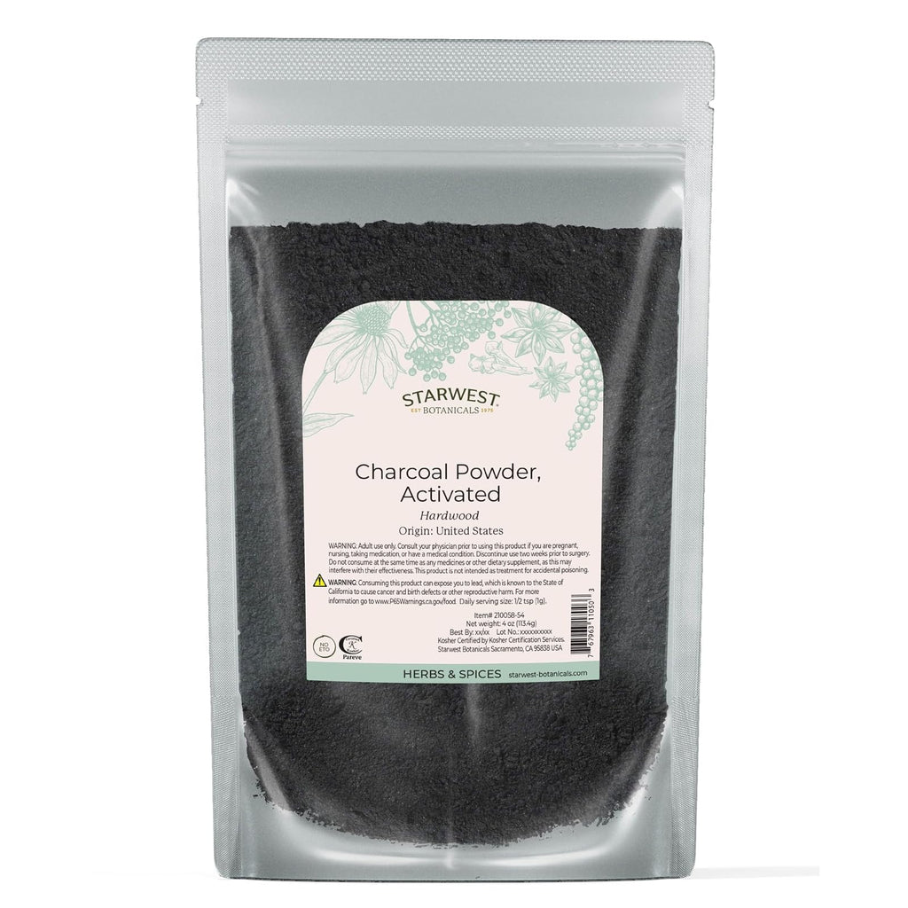 Starwest Botanicals activated charcoal powder for detox