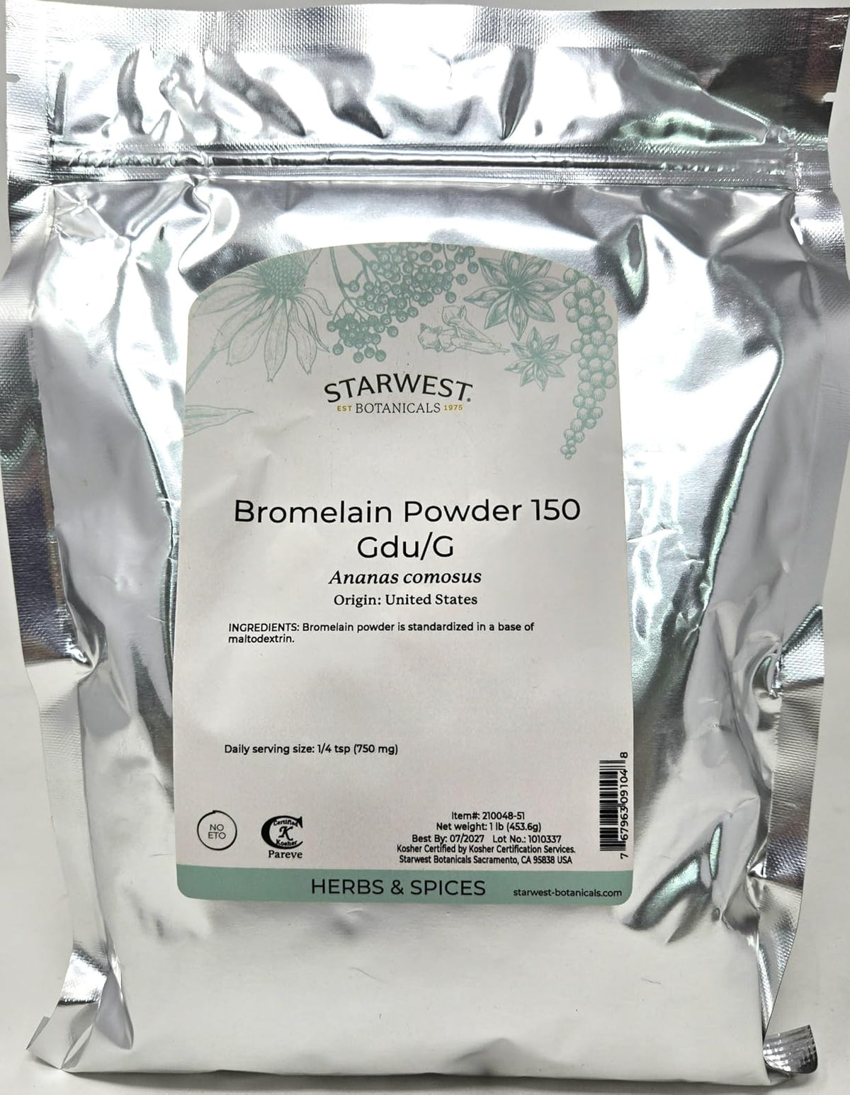 Starwest Botanicals bromelain digestive enzymes