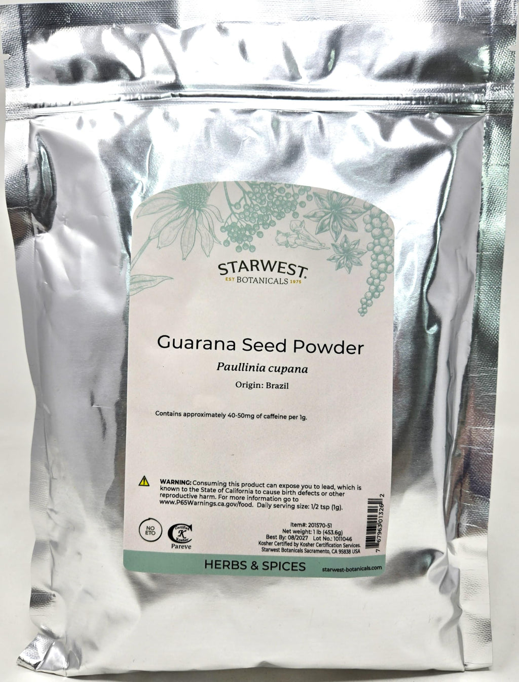 Starwest Botanicals Guarana energy booster