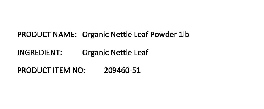 Starwest Botanicals nettle powder uses