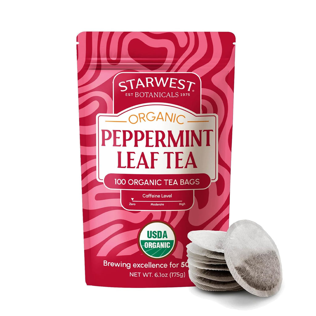 Starwest Botanicals peppermint leaf tea bags