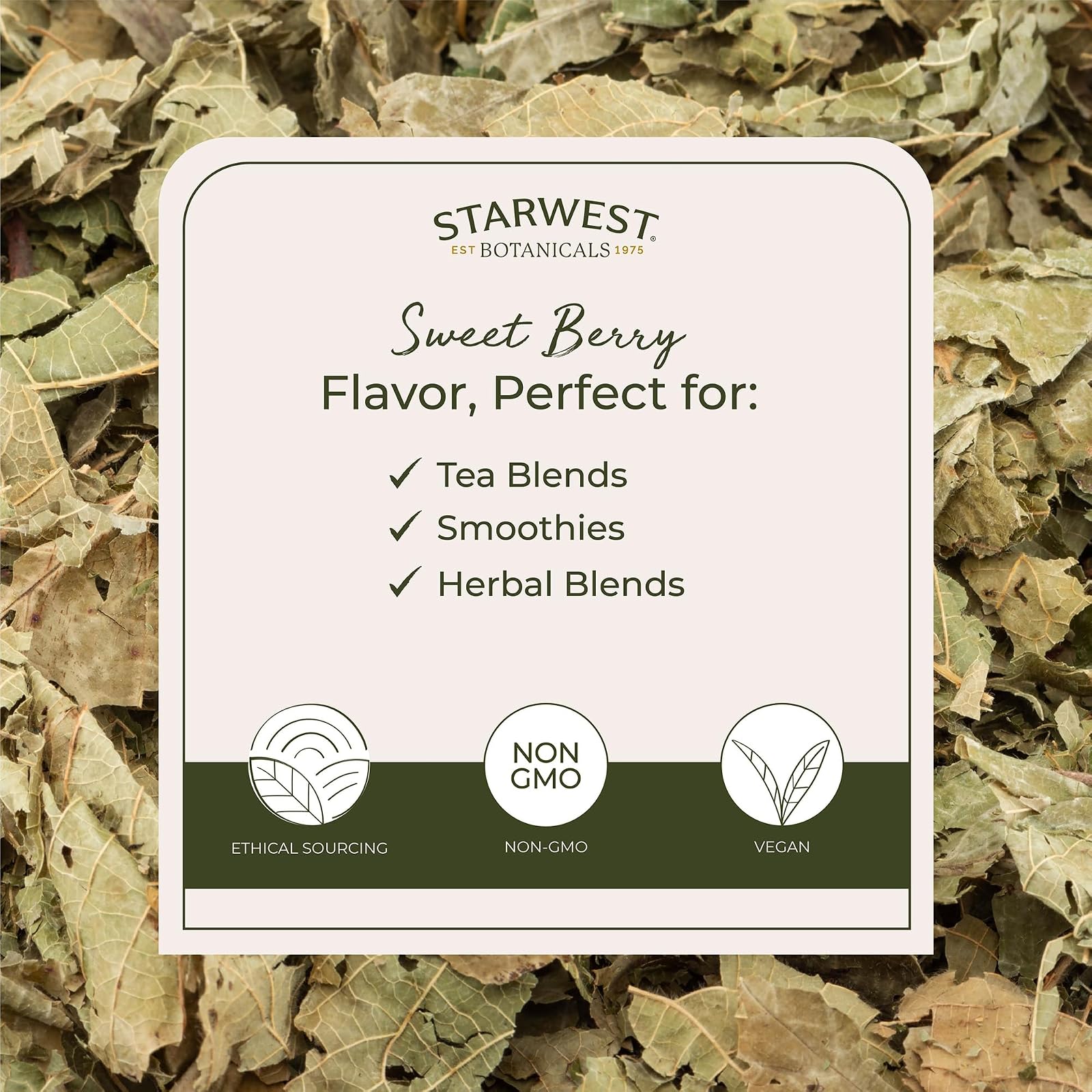 Starwest Botanicals raspberry leaf infusion