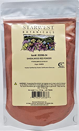 Starwest Botanicals Red Sandalwood Powder benefits