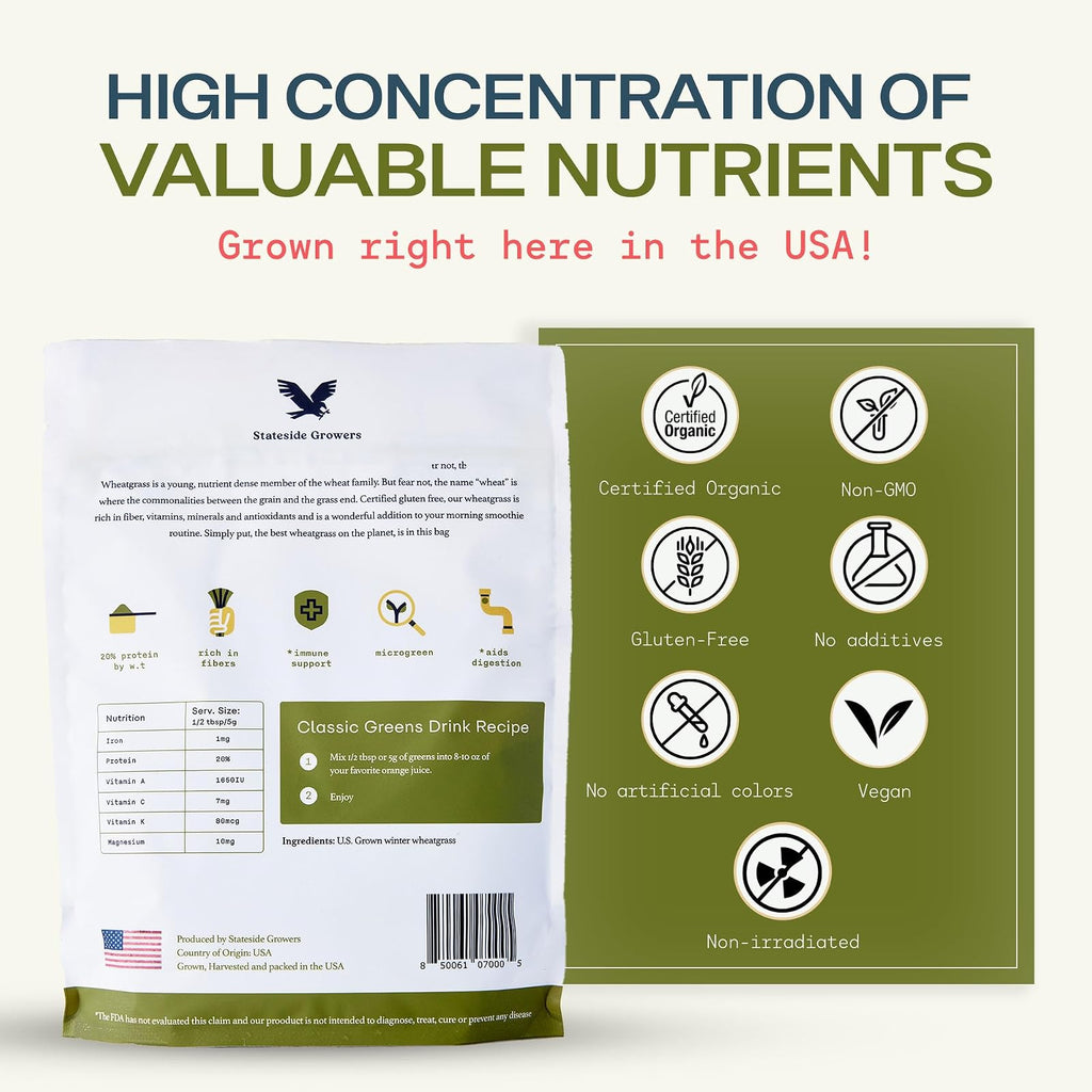 Stateside Growers wheatgrass superfood
