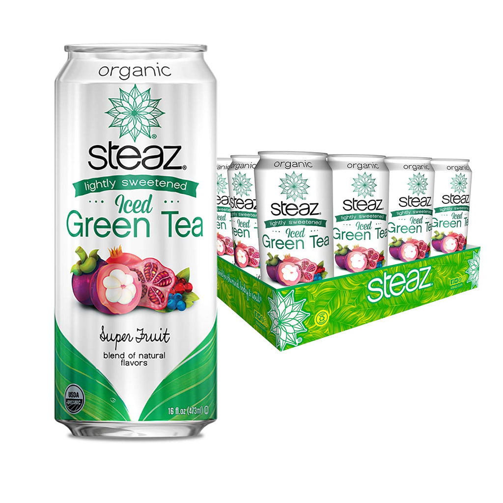 Steaz iced green tea refreshing beverage