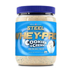 Steel Supplements whey protein cookies and creme
