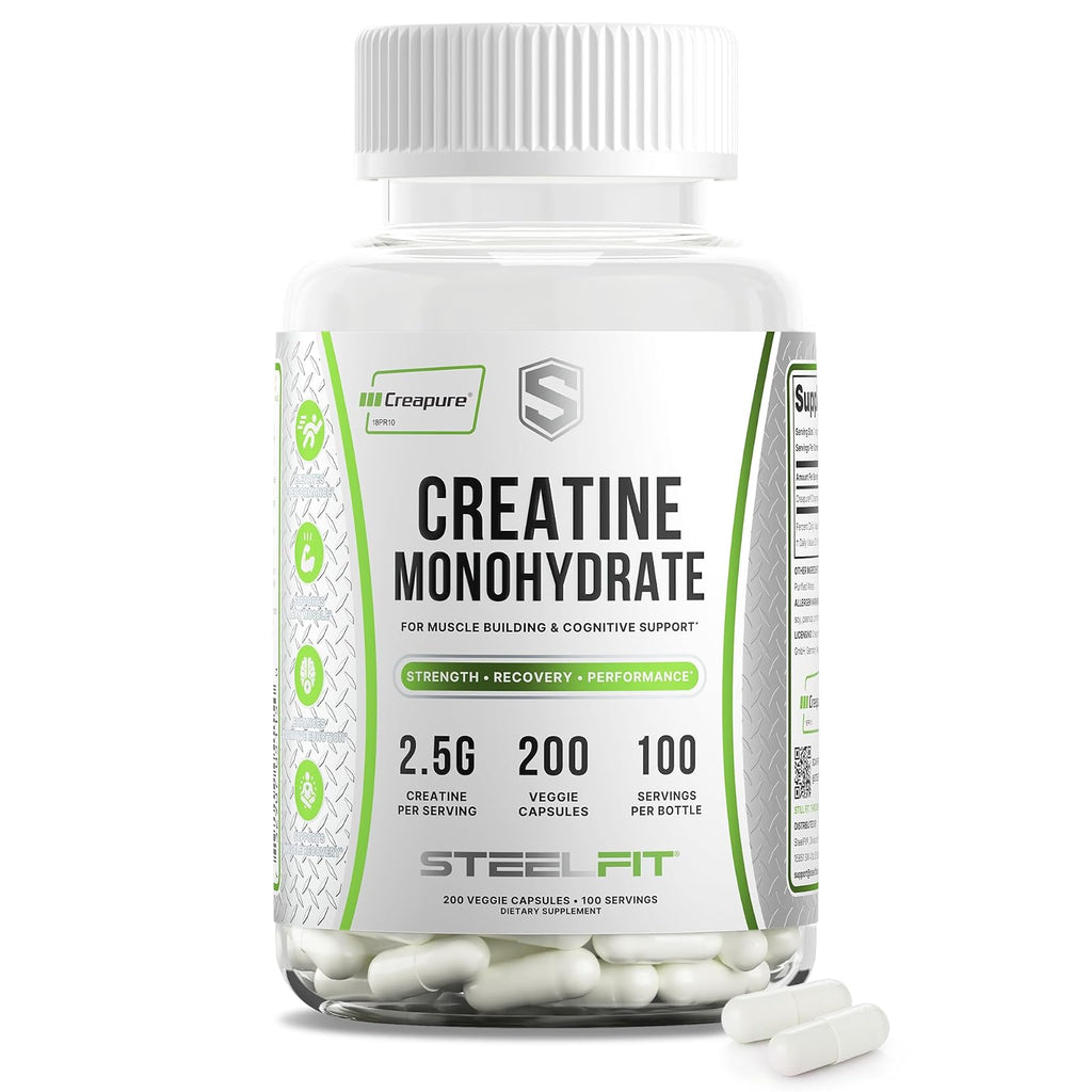 SteelFit creatine monohydrate capsules
