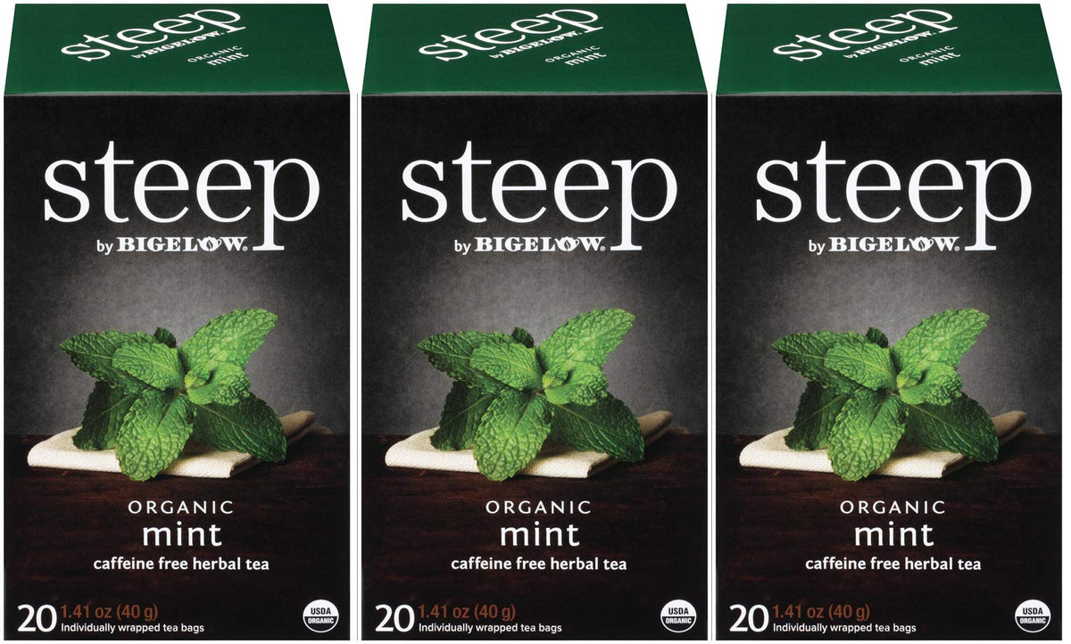 steep organic mint herbal tea bags