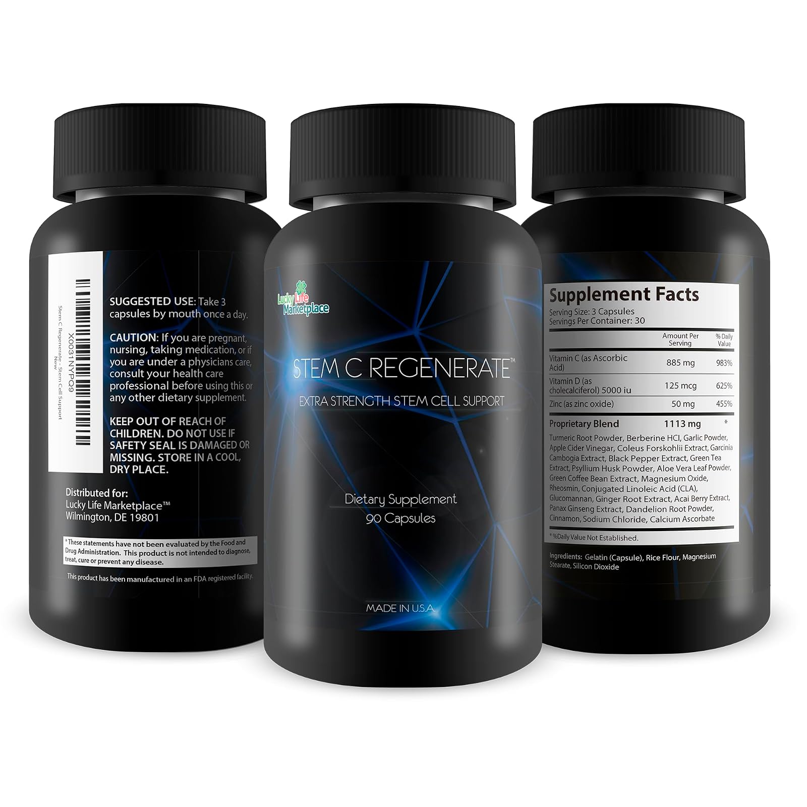 Stem C capsules for vitality boost