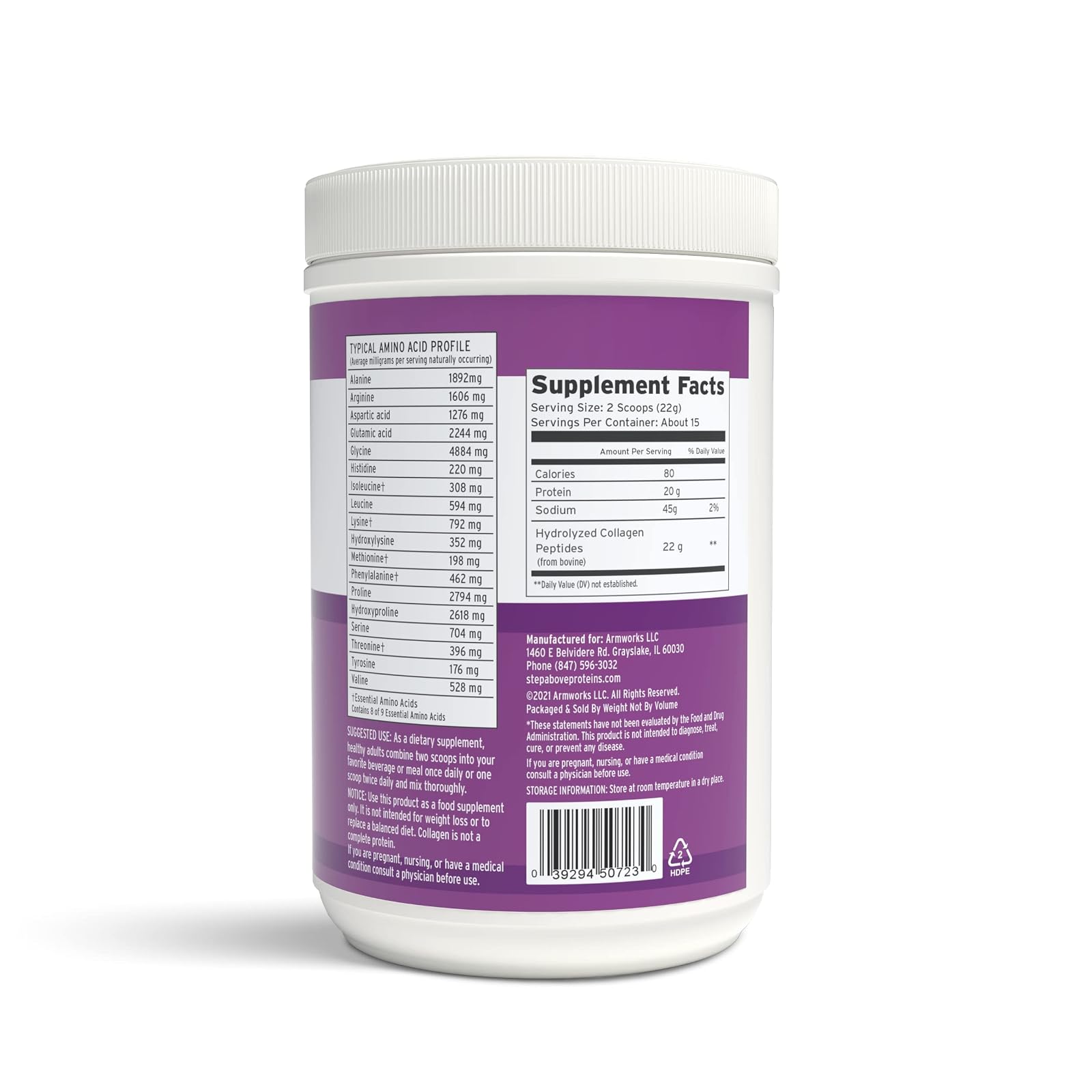 Step Above collagen peptides for overall wellness