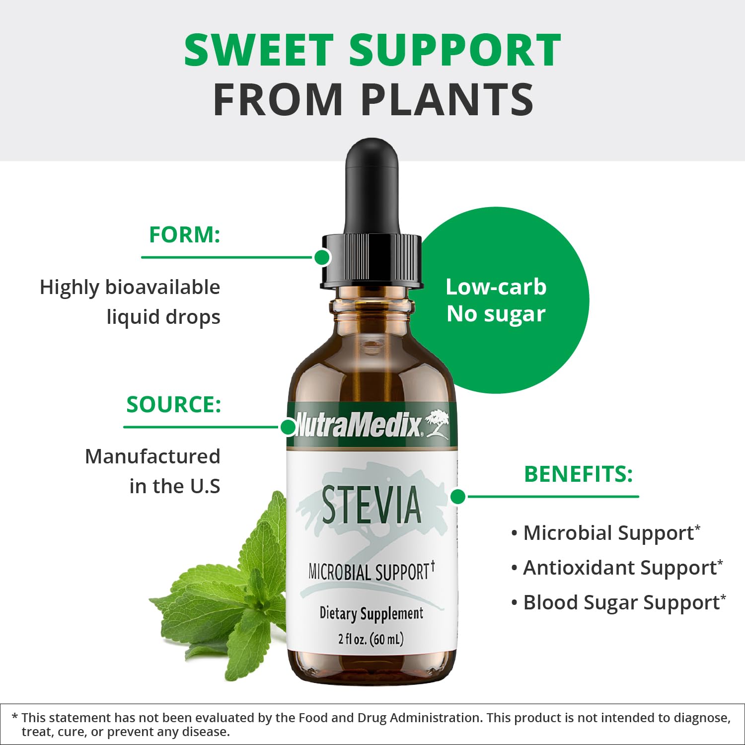 stevia drops for microbial support