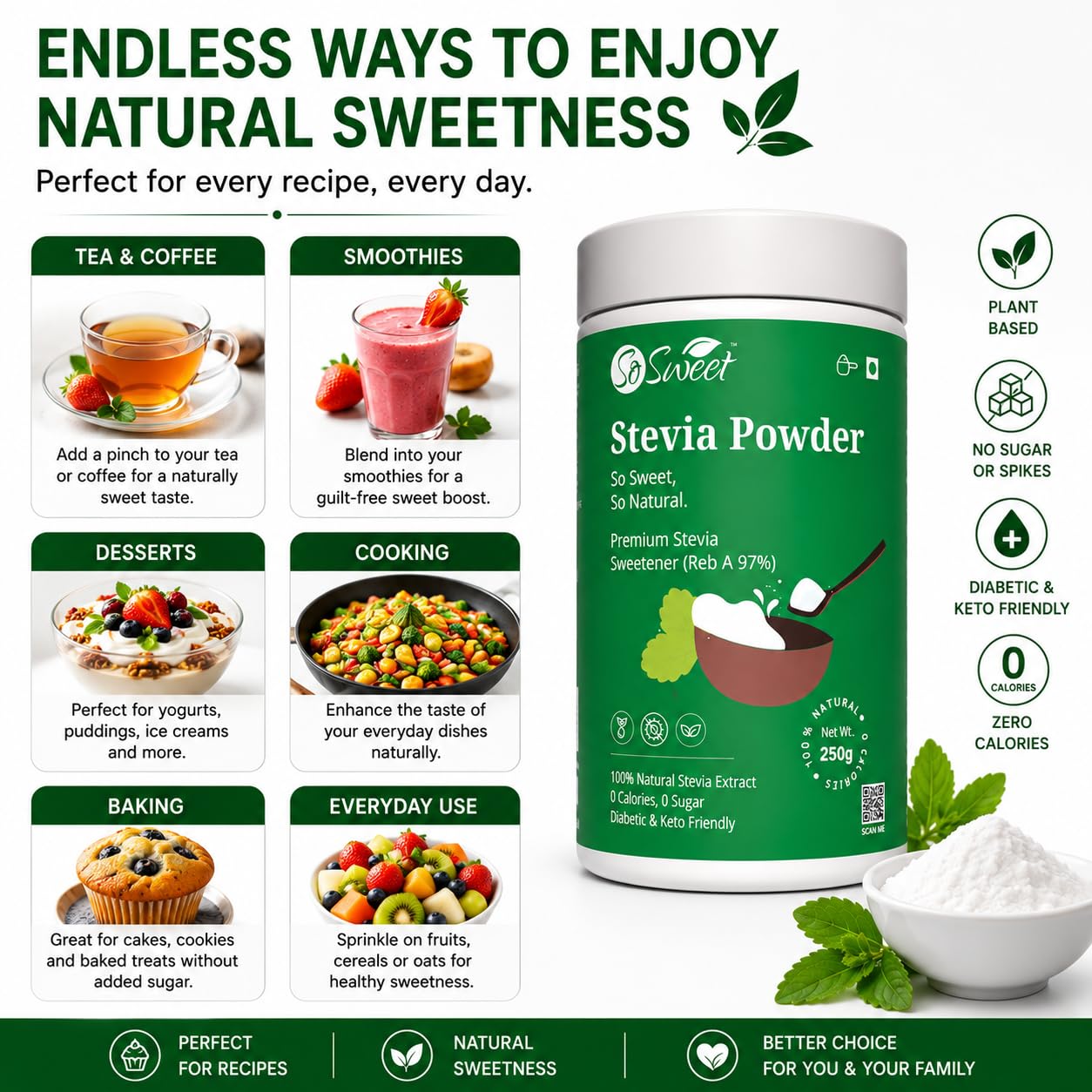 stevia ingredients for clean eating