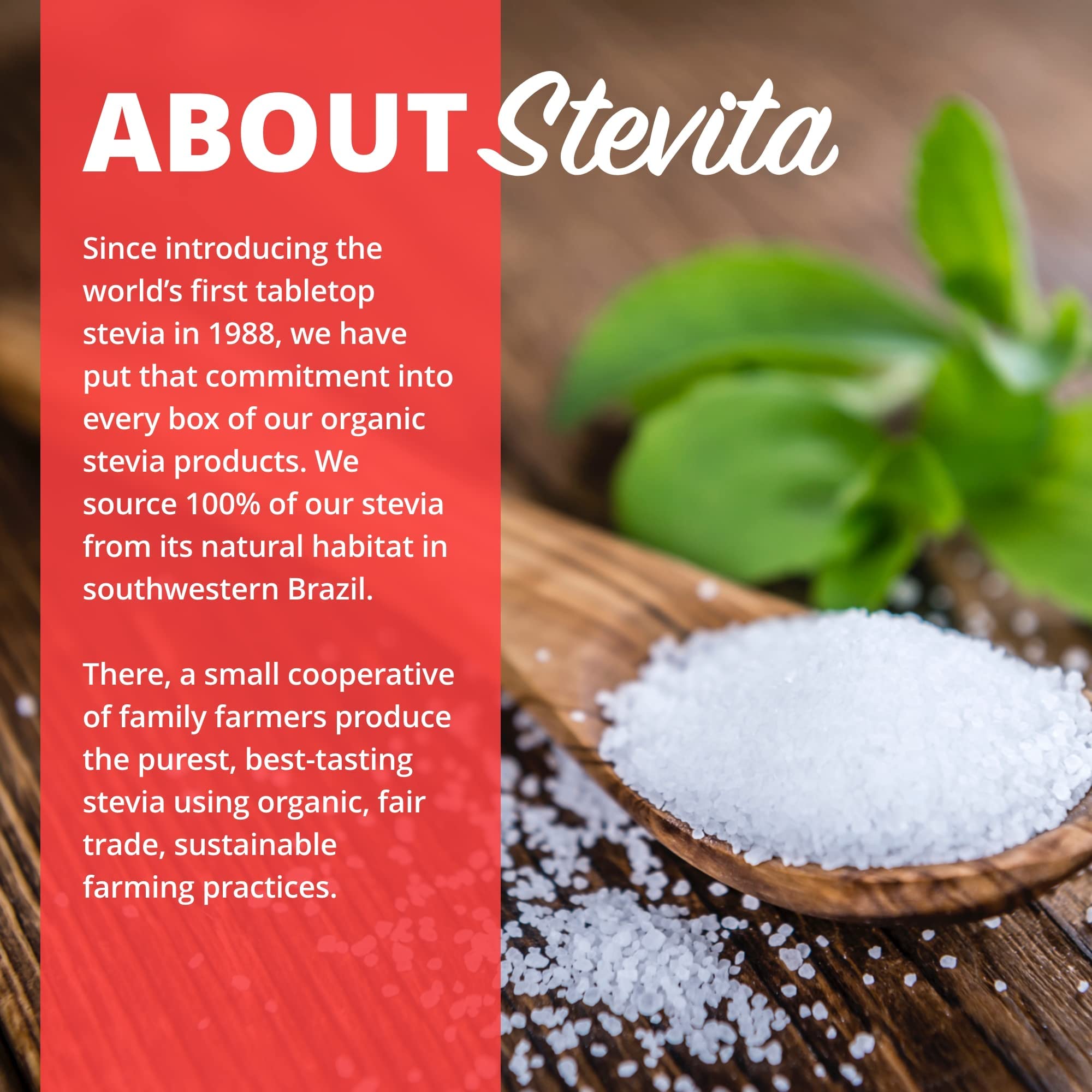 STEVITA stevia ingredients transparency