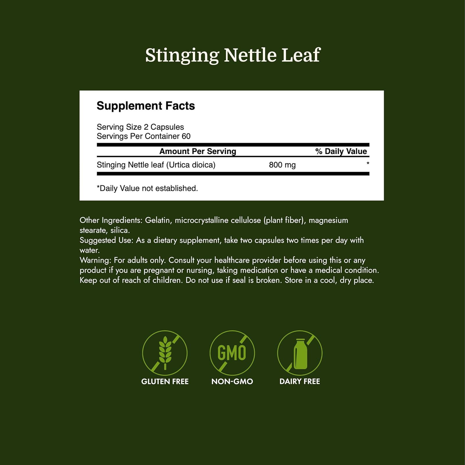 stinging nettle capsules for joint support