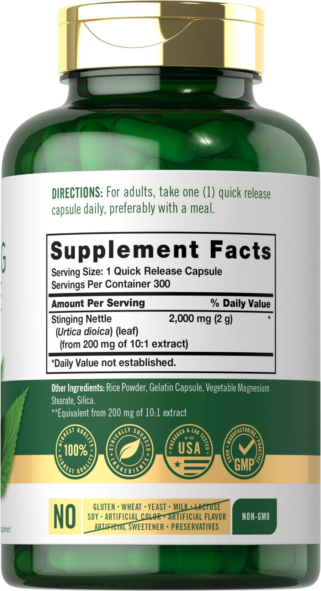 stinging nettle capsules for natural support