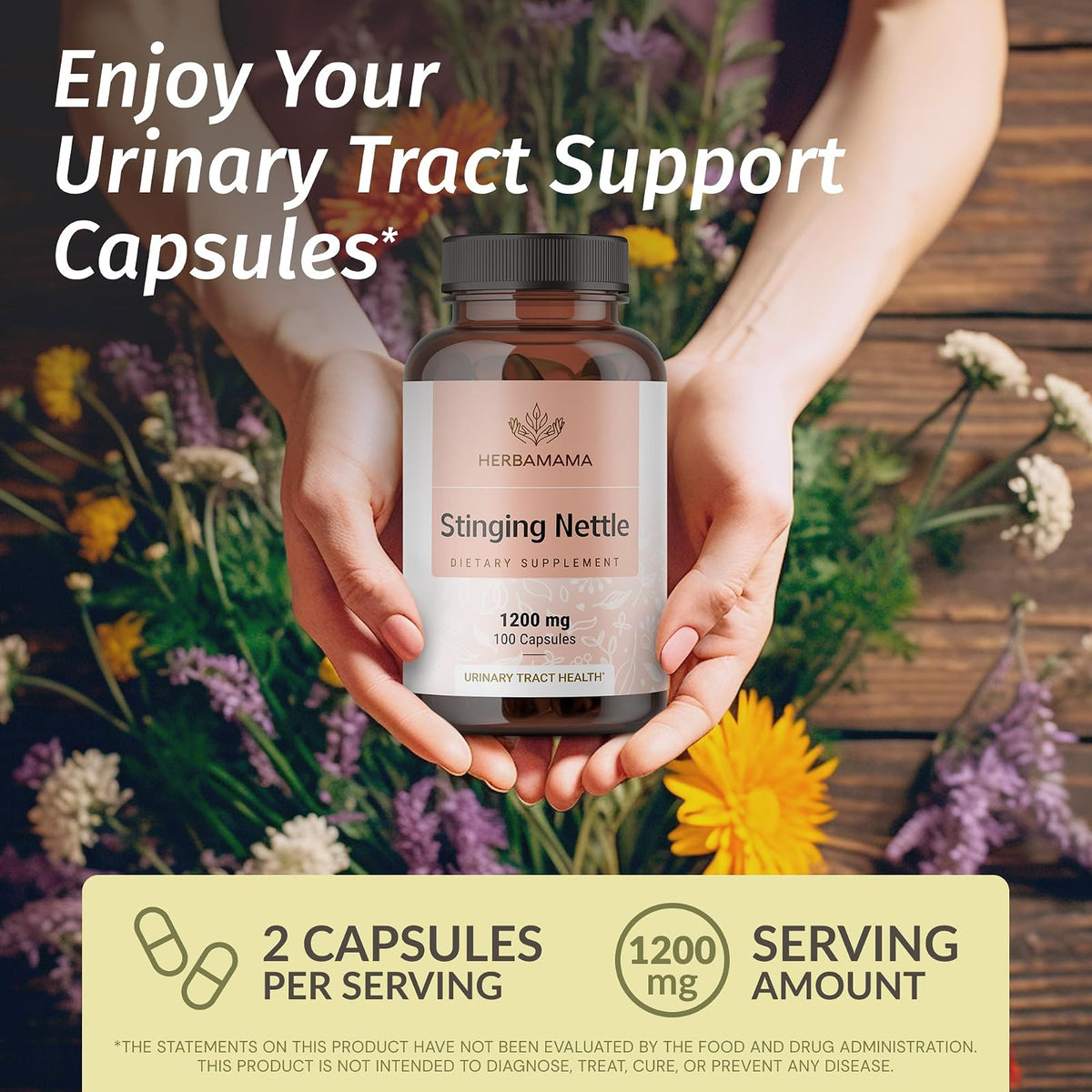 Stinging nettle capsules for vitality