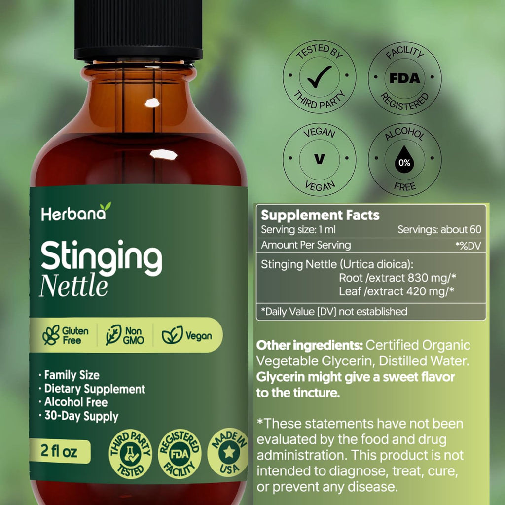 stinging nettle liquid for urinary support
