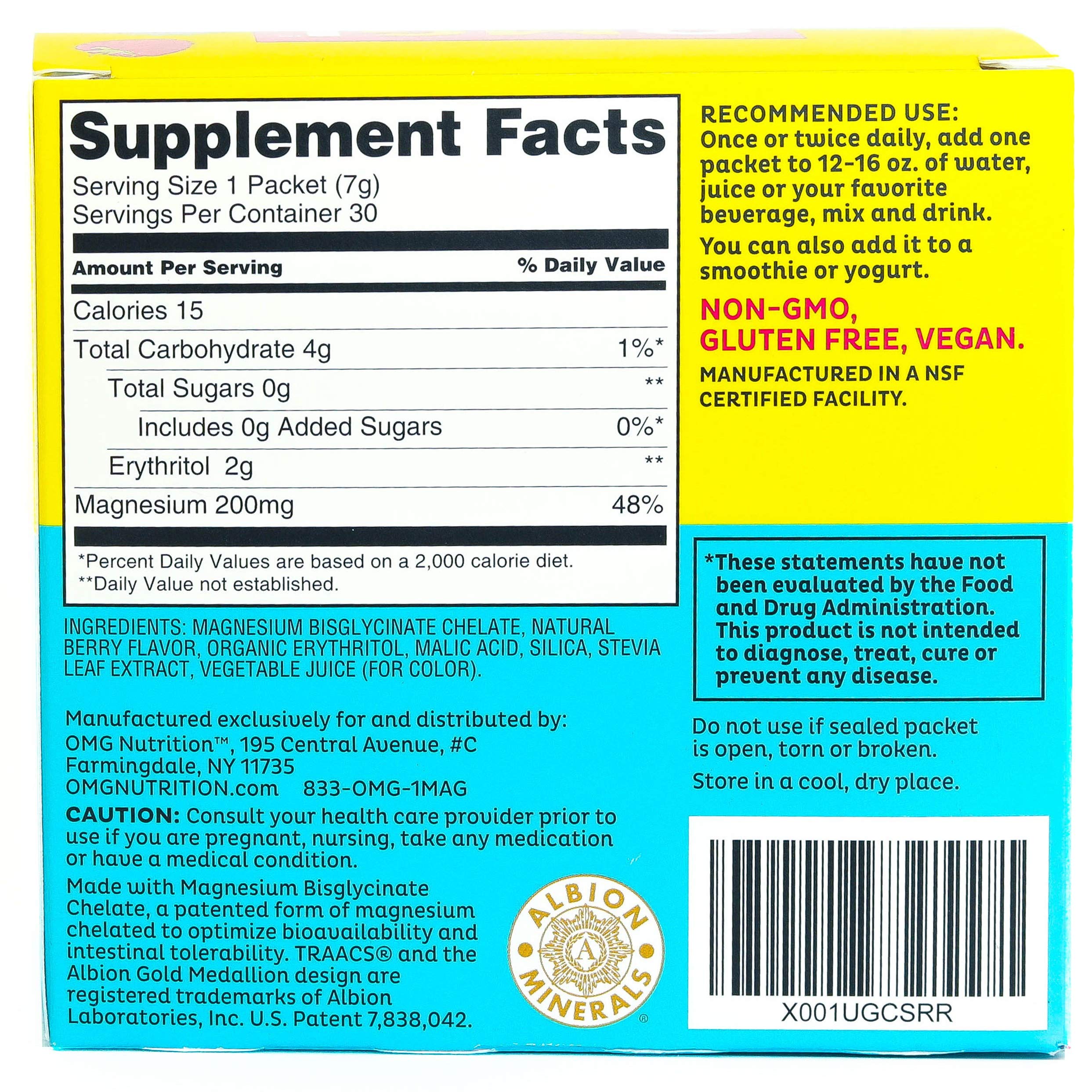 stomach friendly magnesium glycinate packets