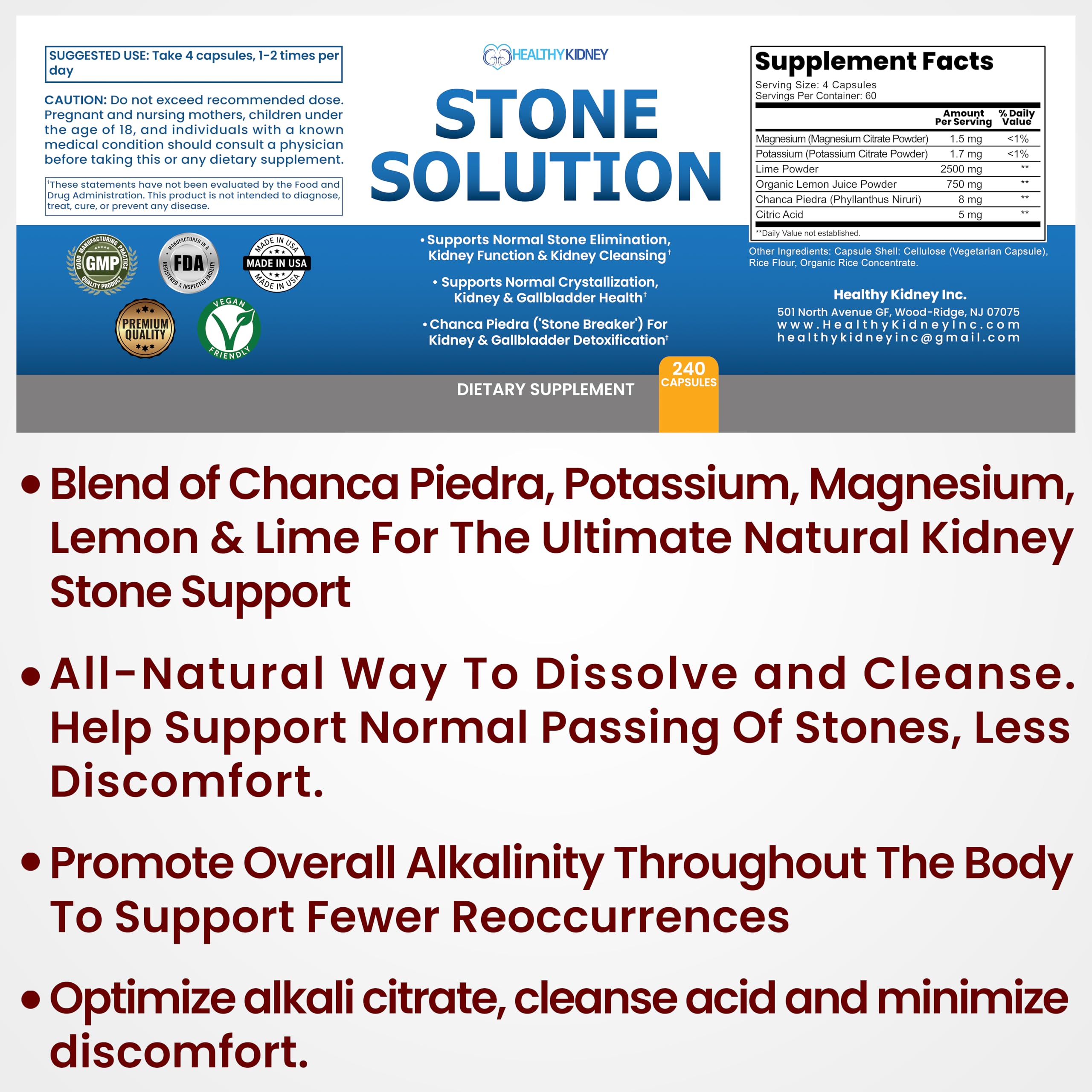 stone solution capsules for detox