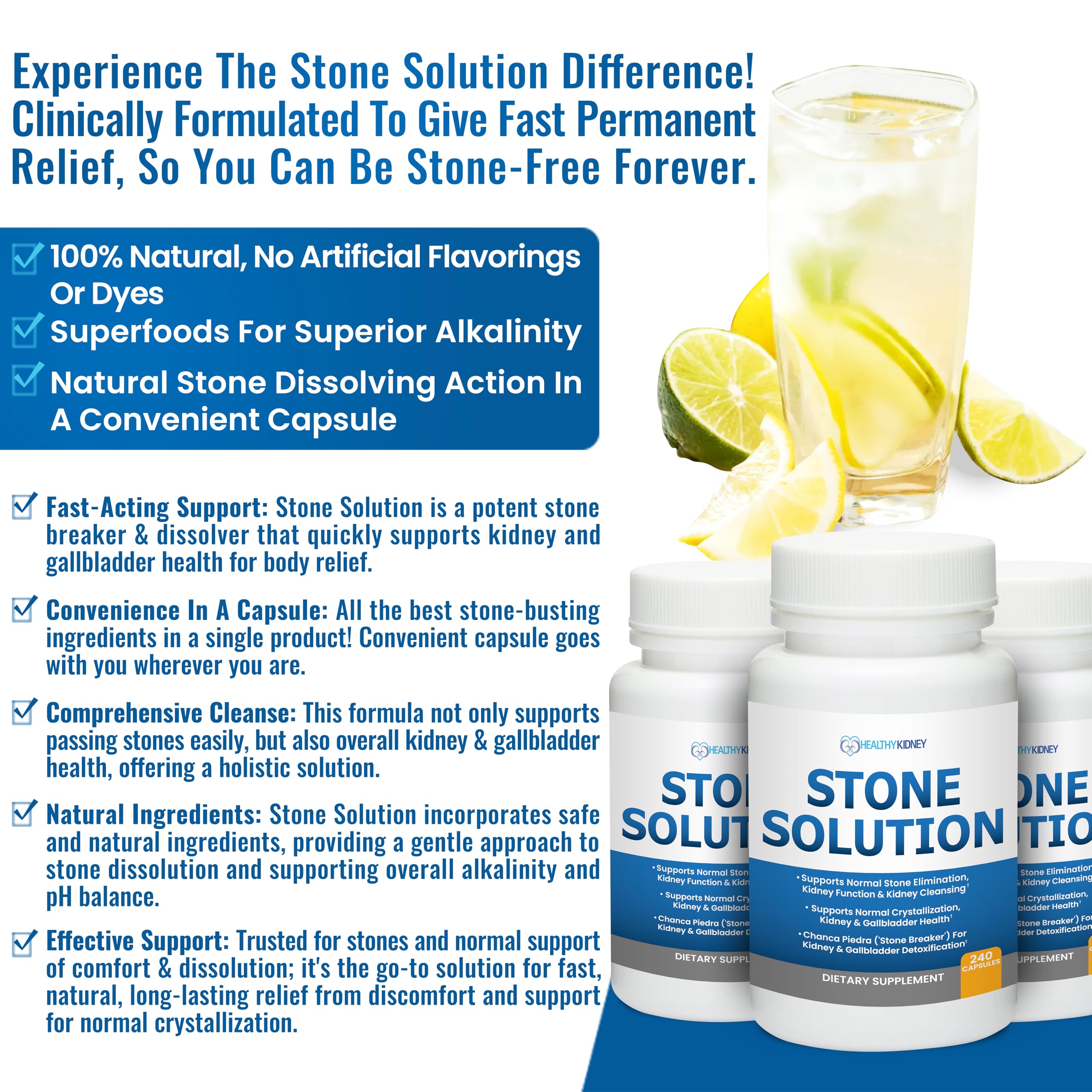 stone solution capsules for vitality