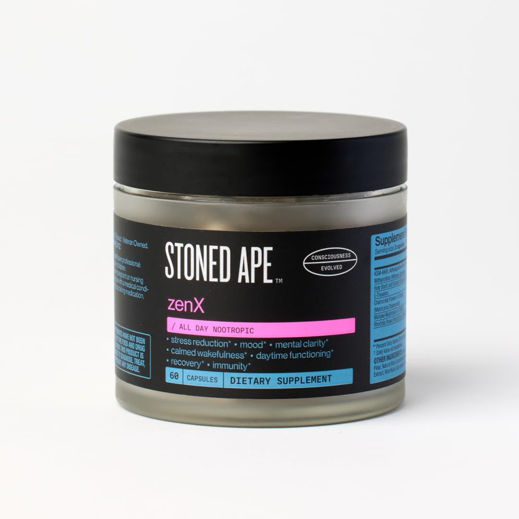 Stoned Ape Ashwagandha capsules for stress relief