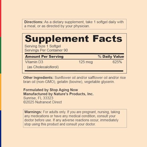 Stop Aging Now D3 for bone strength