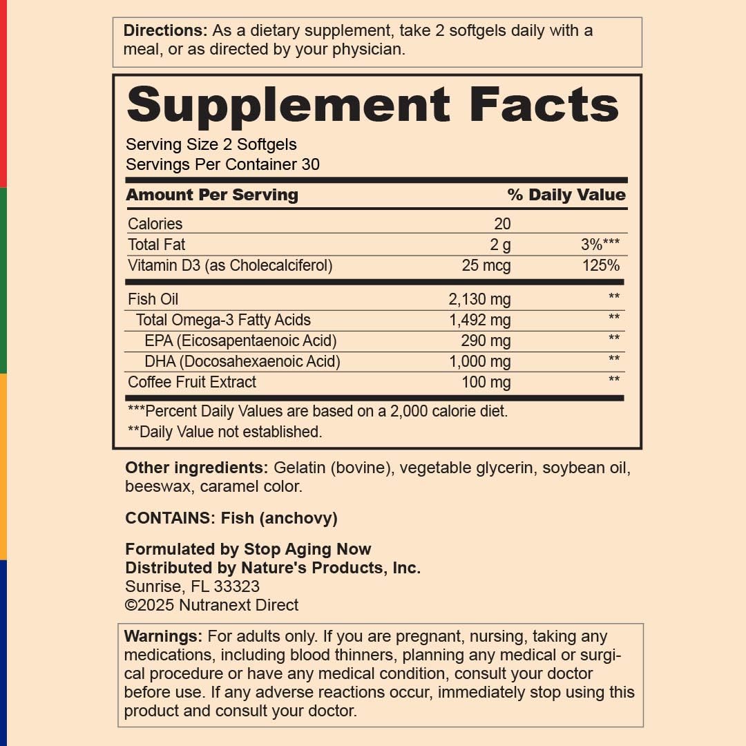 Stop Aging Now fish oil supplement