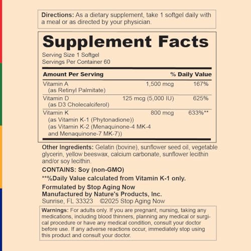 Stop Aging Now softgels for vitality