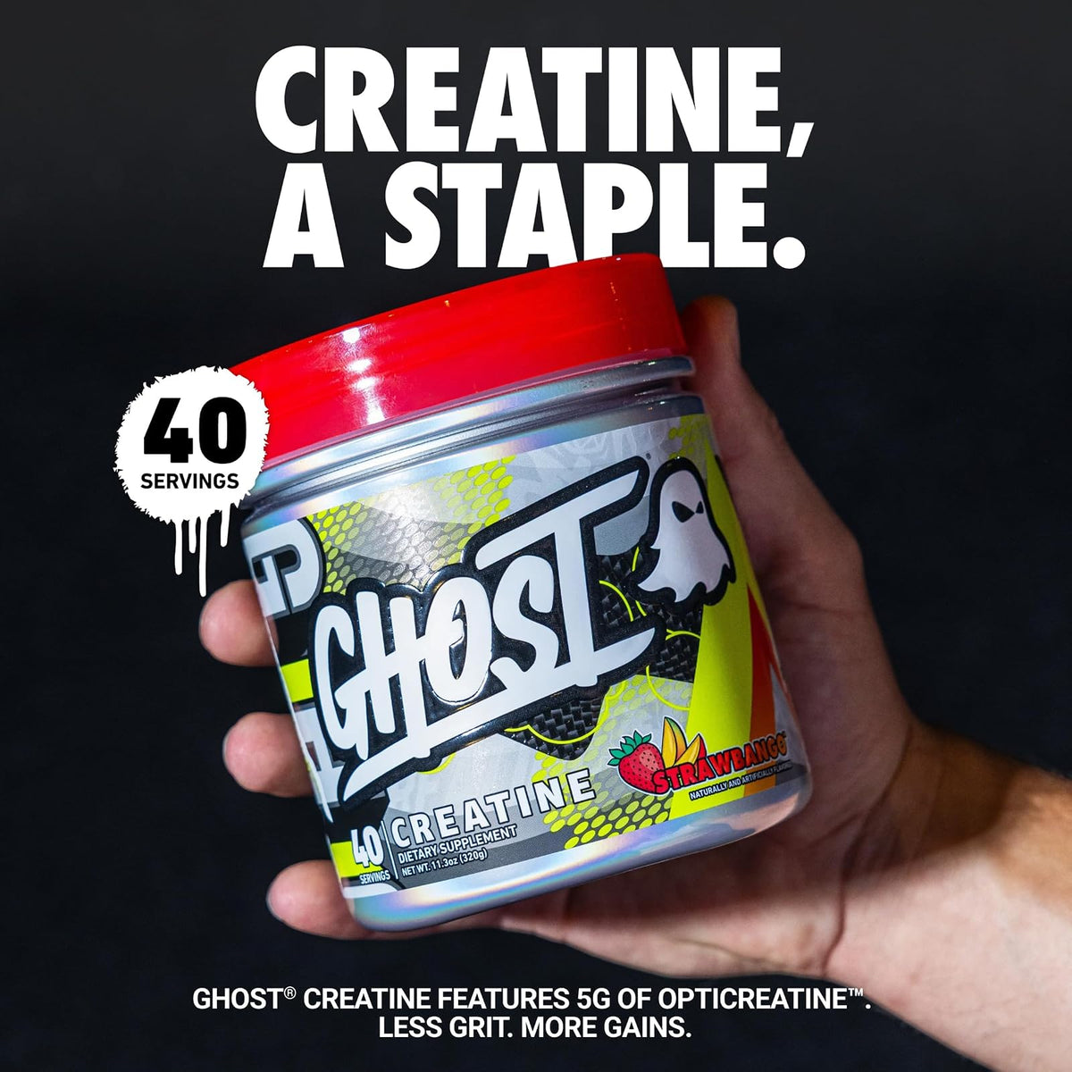 Strawbango flavour creatine for energy