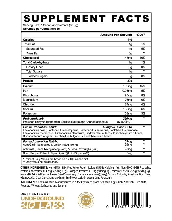 Strawberries and cream protein supplement