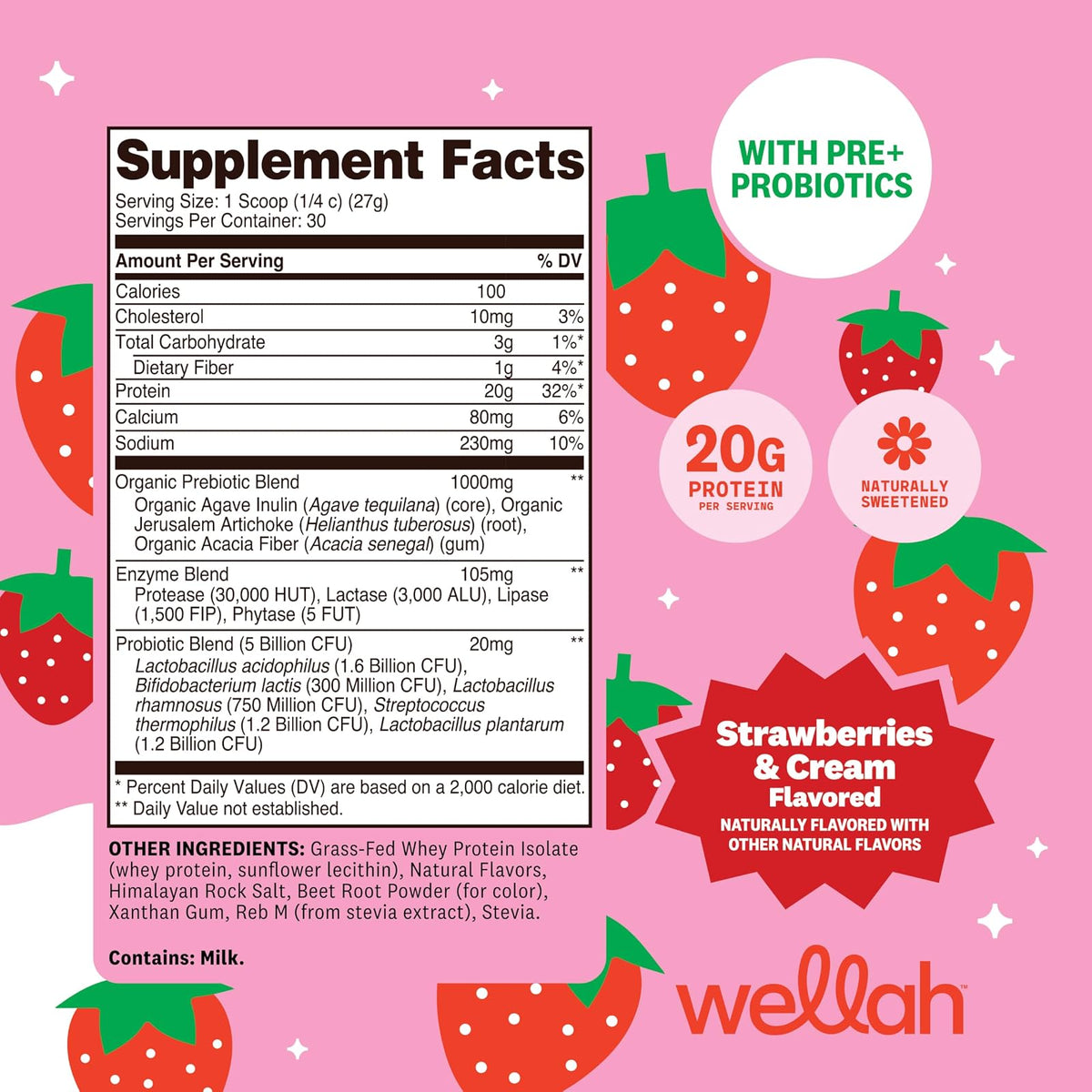 strawberries and cream protein supplement