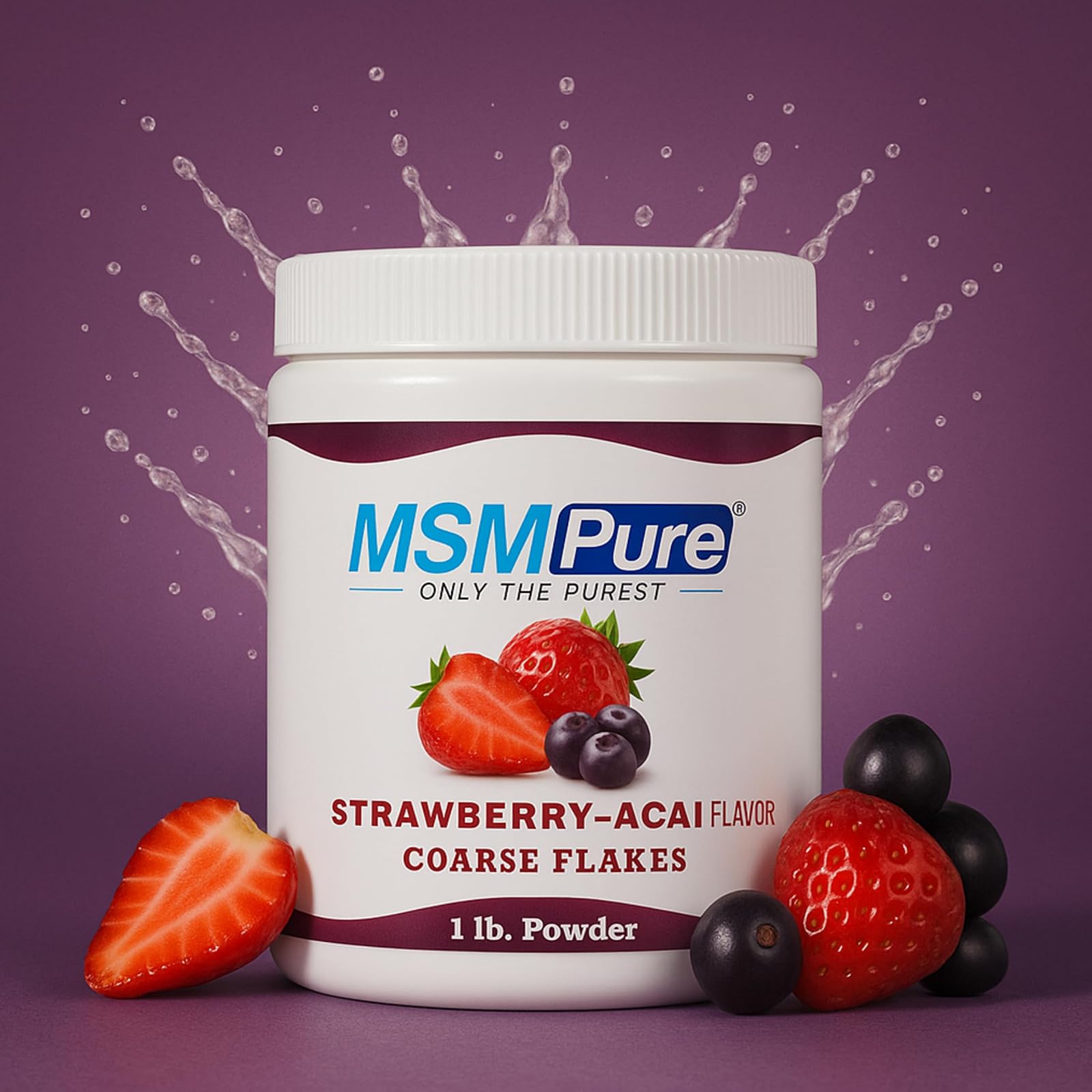 Strawberry Acai flavoured MSM supplement