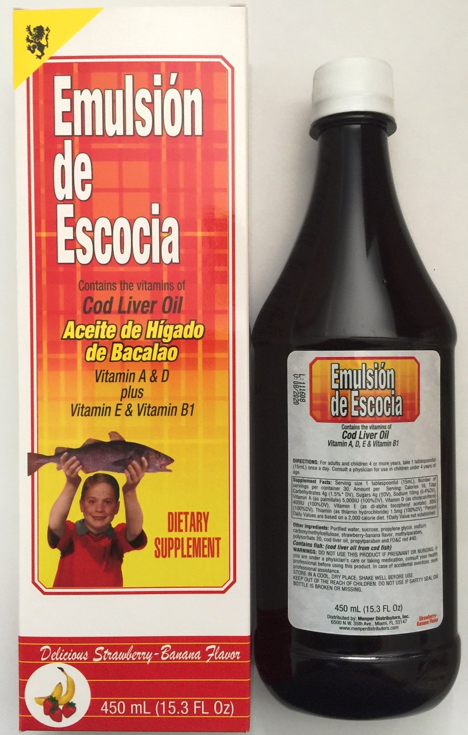 Strawberry banana cod liver oil flavour