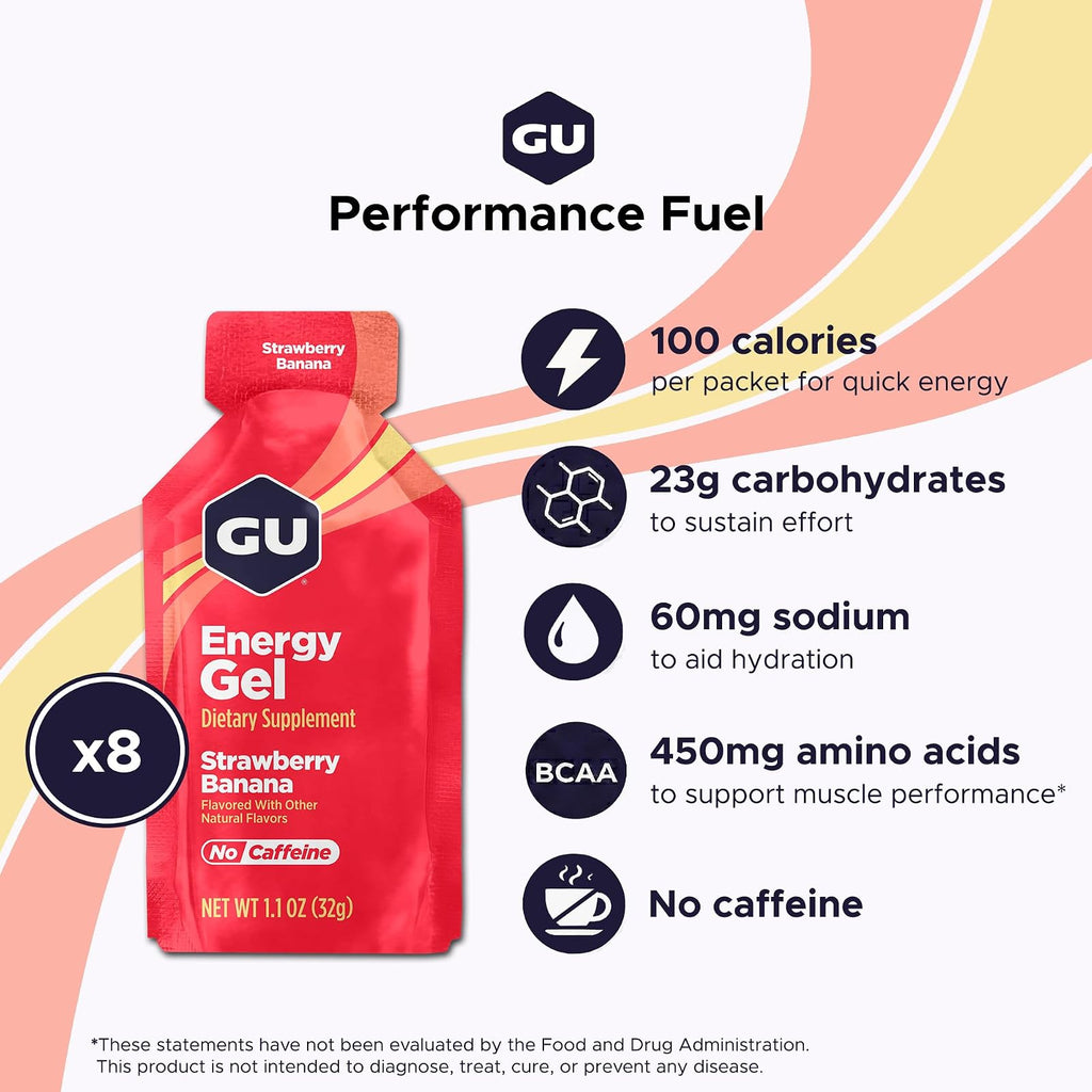 Strawberry Banana energy gel for athletes