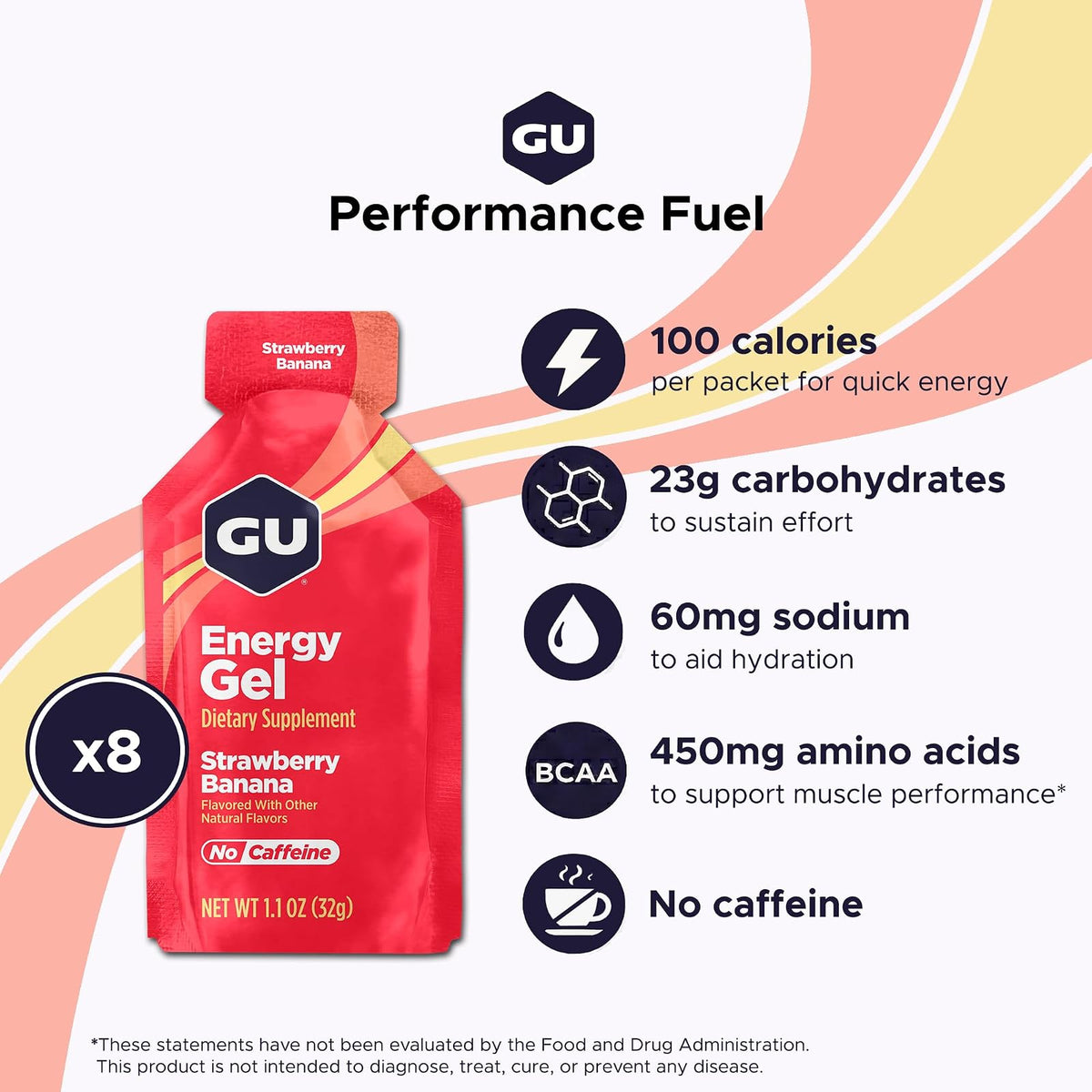 Strawberry Banana energy gel for athletes