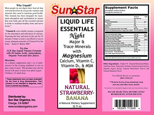 strawberry-banana flavour blended vitamin & mineral supplements