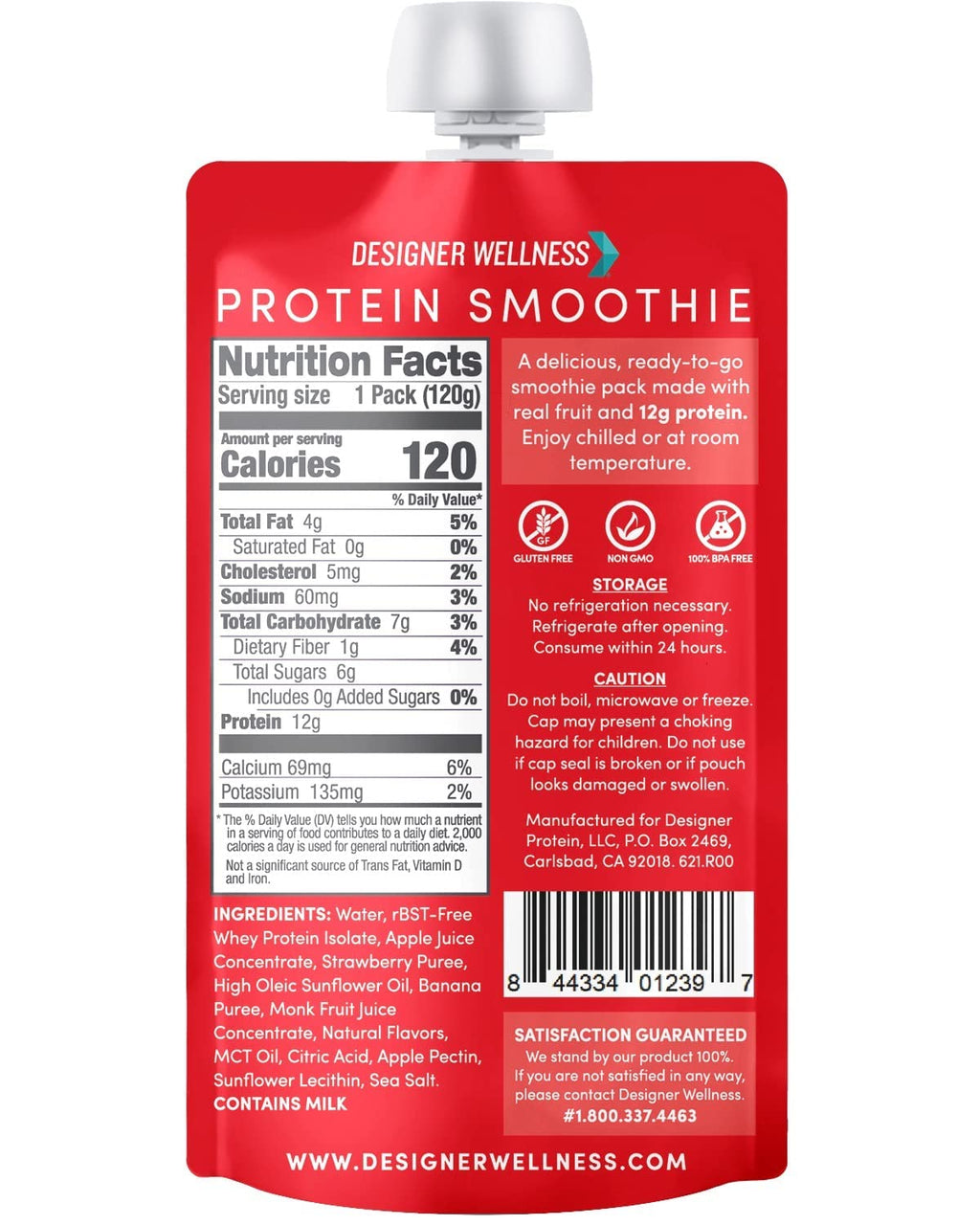 Strawberry banana protein smoothie mix