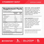 Strawberry burst energy supplement for workouts