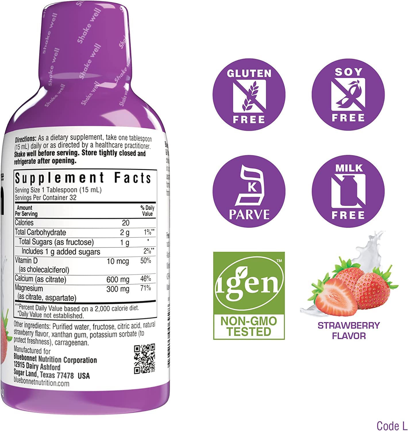 Strawberry calcium supplement for kids