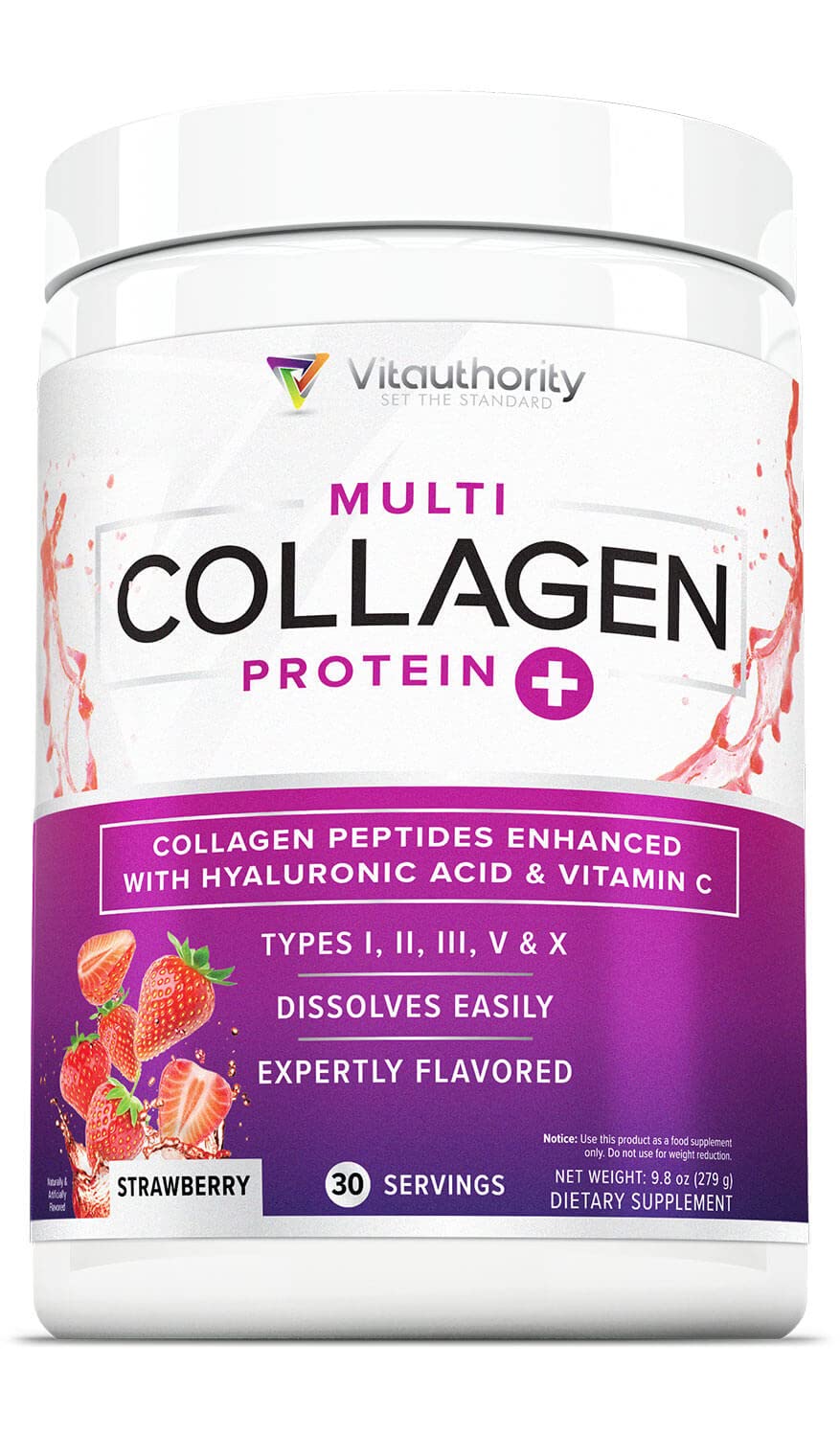 strawberry collagen peptides powder